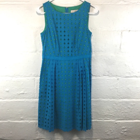 LOFT | Dresses | Ann Taylor Loft Cotton Eyelet Sleeveless Dress Sz2 ...